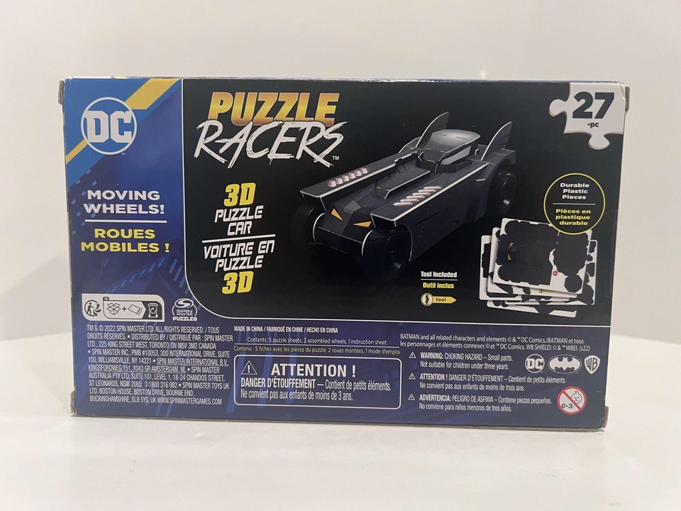 Spin Master 3D Puzzle Racers: Batman Batmobile Easy To Assemble Puzzle ...