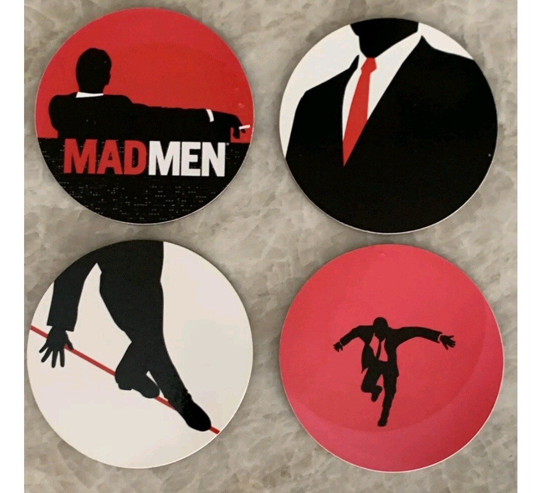 Set of 4 Mad Men coasters Don Draper Art | eBay