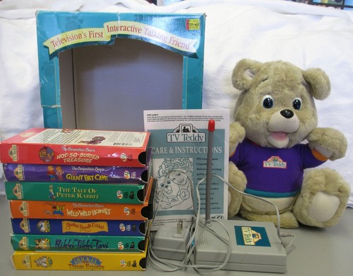 VTG 1993 TV TEDDY BEAR, TV'S FIRST INTERACTIVE TALKING FRIEND FOR VCR ...
