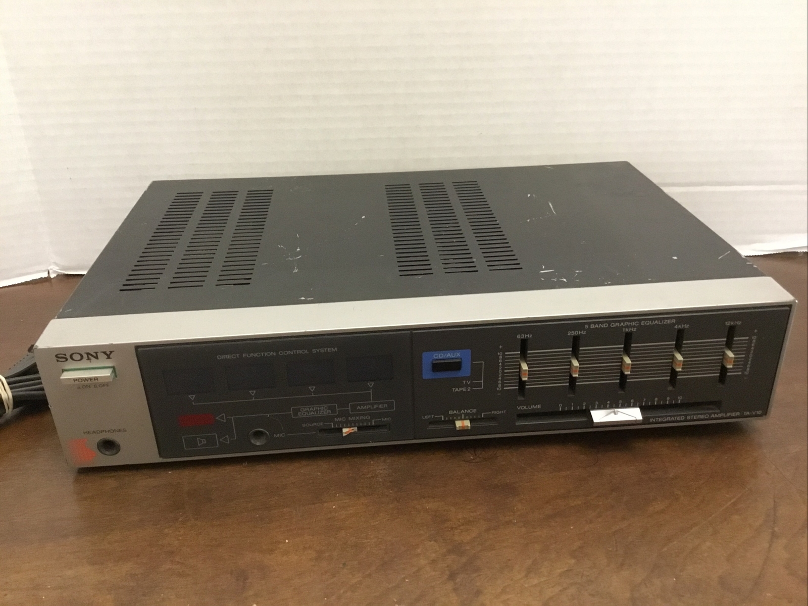 Sony TA-V10 5 Band Graphic Equalizer Integrated Stereo Amplifier As Is ...