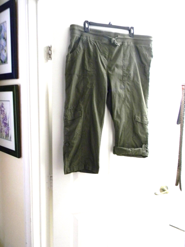 George Classic Wm Sz. XL Green , Conv,Cropped Cargo/Pull On, Elastic ...