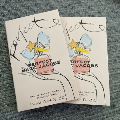 2 X Marc Jacobs Perfect Womens Perfume EDP Spray Sample 1.2ml / 0.04oz ...