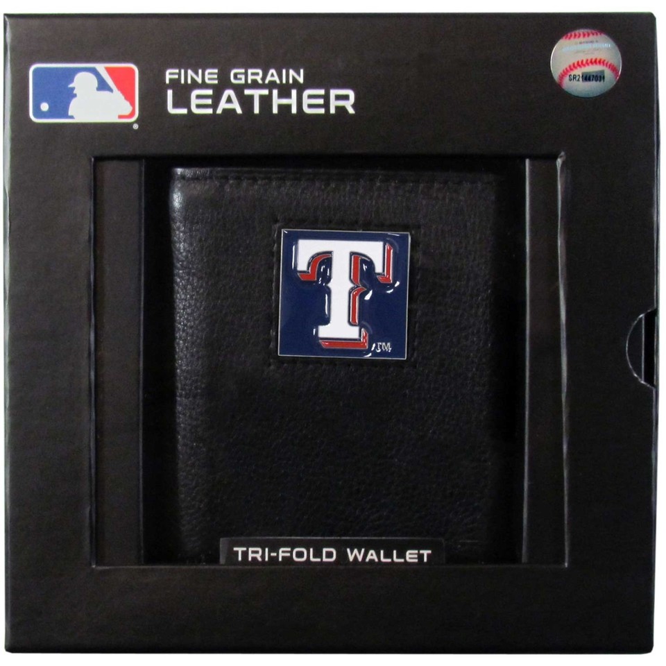Texas Rangers Fine Grain Leather Tri-Fold Wallet | eBay