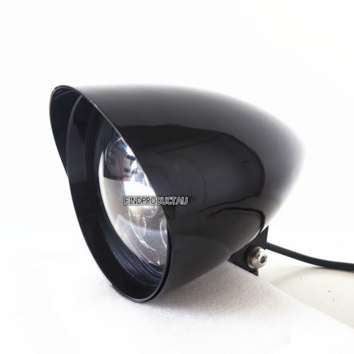 5.75" gloss black LED daymaker bullet headlight Harley breakout rocker ...