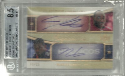 2005 Exquisite - MAURICE CLARETT JJ Arrington Gold Autograph Rookie /25 ...