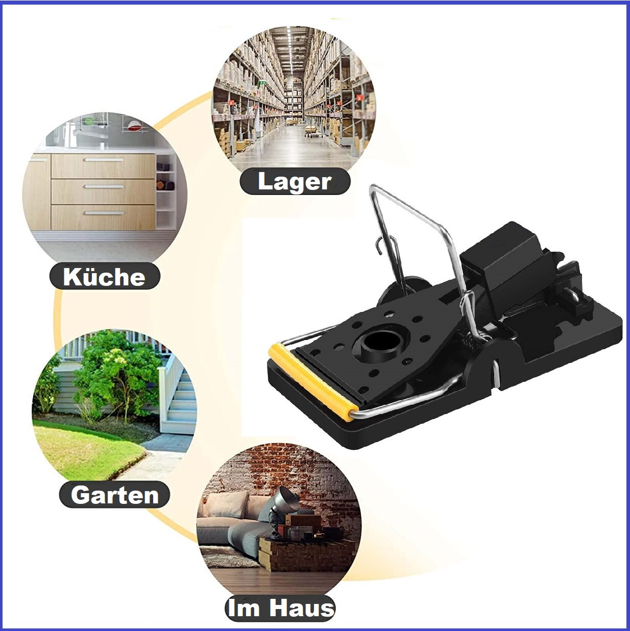 6x Mausefalle Mäusefalle Falle Schlagfalle Tierfalle Maus Mäuse ...