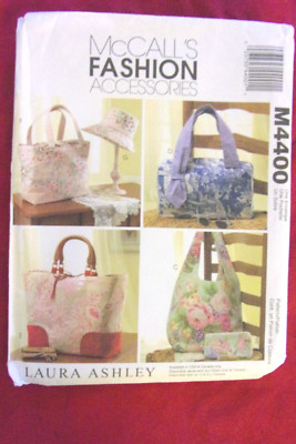 UNCUT LAURA ASHLEY MCCALLS # M4400 BAGS/HATS ACCESSORIES SEWING PATTERN ...