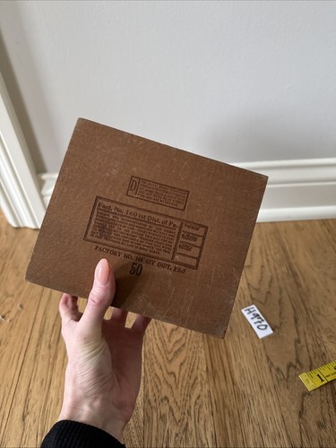 Rare Vtg Brooks & CO’s Tebson Corona Wood Cigar Box Empty Decor ...