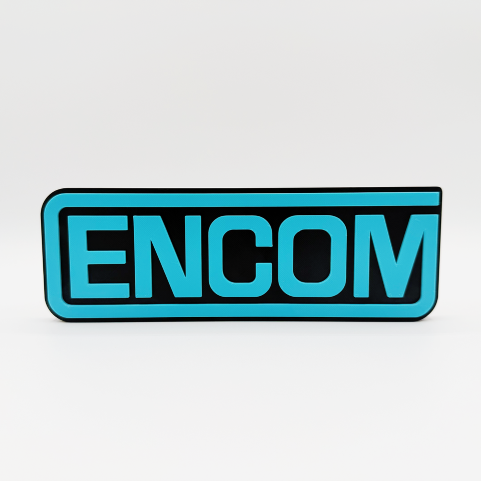 ENCOM TRON Logo Display Sign 3D Printed Free Standing Collectible | eBay