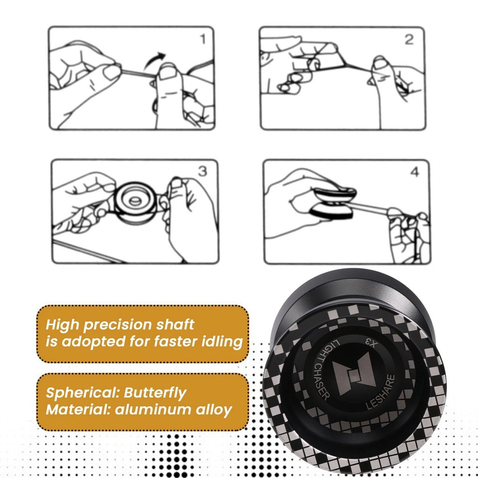 Nicht Ansprechbar LIGHT CHASER X3 Wettkampf Yo-Yo, Legierungs Yo Yo für ...