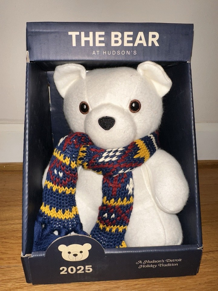 2025 Modern Detroit Hudson’s Santa Bear Limited Edition Plush Toy | eBay