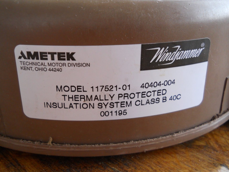 Ametek Model 110514-00 Windjammer 117521-01 Draft Inducer | eBay