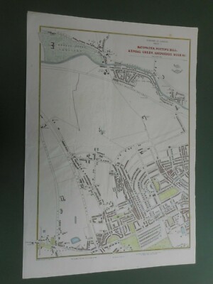 100% ORIGINAL LARGE NOTTING HILL SHEPHERDS BUSH MAP BY CASSELLC1863 ...