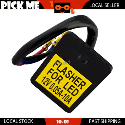 12V 3 PIN Inline LED INDICATOR FLASHER RELAY CAN 0.05A-10A Fit HONDA ...