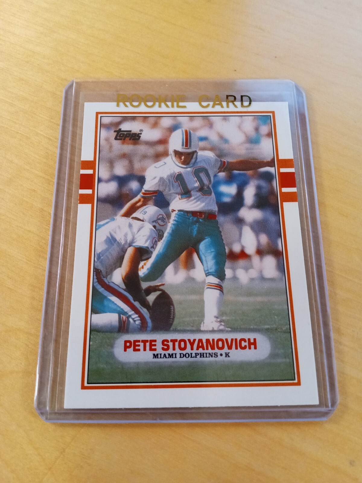 1989 Topps Traded #84 PETE STOYANOVICH Miami Dolphins ROOKIE Football ...