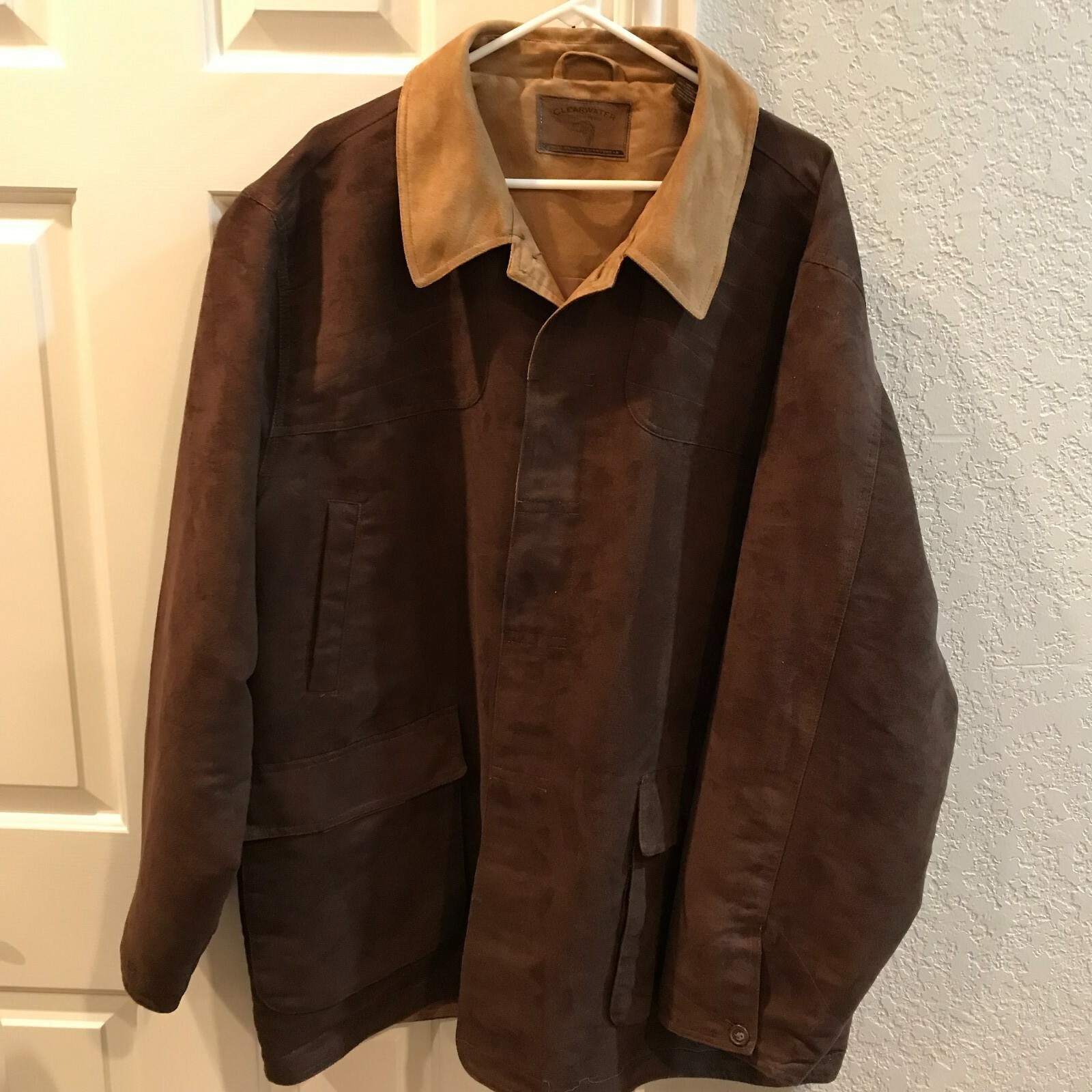 Clearwater Outfitters Micro Suede Jacket Men's XXL Button Front Lined ...