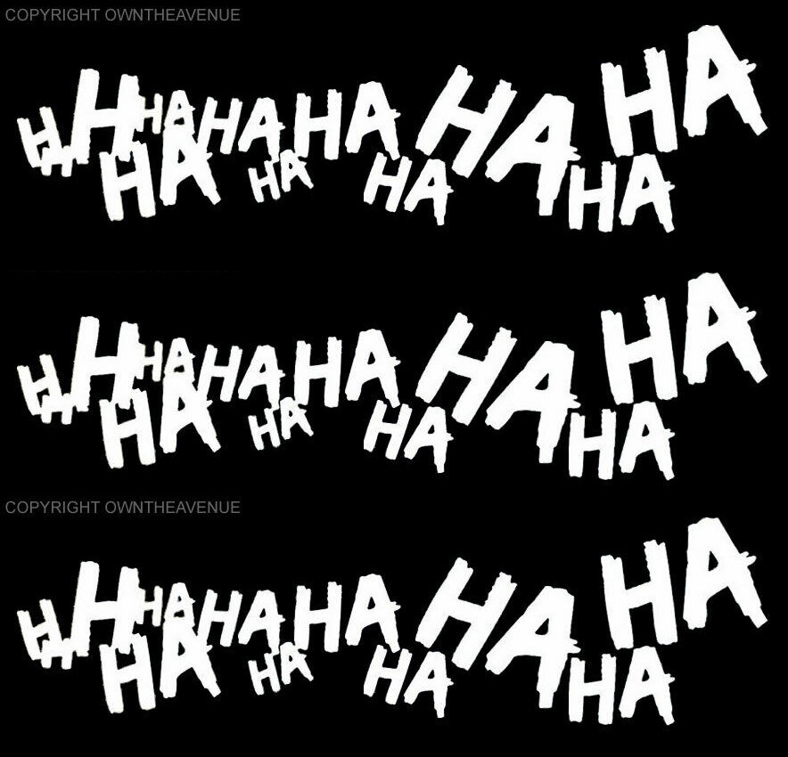 x3 Haha Joker Evil Funny Car Truck Window Bumper Laptop Sticker Decals ...