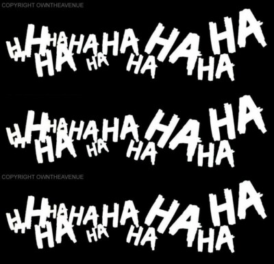 x3 Haha Joker Evil Funny Car Truck Window Bumper Laptop Sticker Decals ...