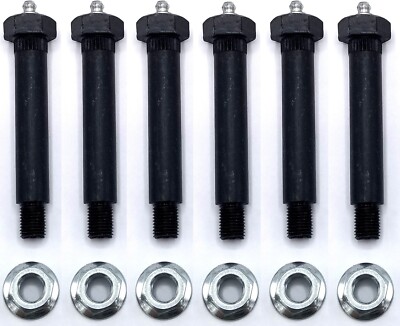 6 Trailer Axle Leaf Spring Shackle Bolt Grease Eye Wet Bolt 9/16 x 3-3/ ...