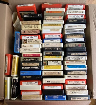 Lot 64 8 Track tape Three Dog Night CCR Aretha Cheech Chong REO Conway ...