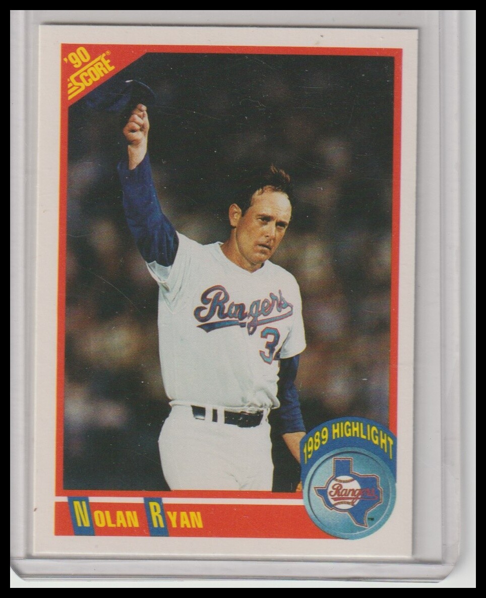 1990 Nolan Ryan Score Baseball "1989 Highlight" #696 Texas Ranger | eBay