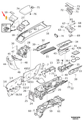 VOLVO XC60 MK2 Centre Console Rear Storage Tray 31469684 NEW GENUINE | eBay