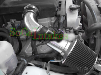 Black 2pc Cold Air Intake Kit & Filter For 2007-2009 Hummer H3 3.7L L5 ...