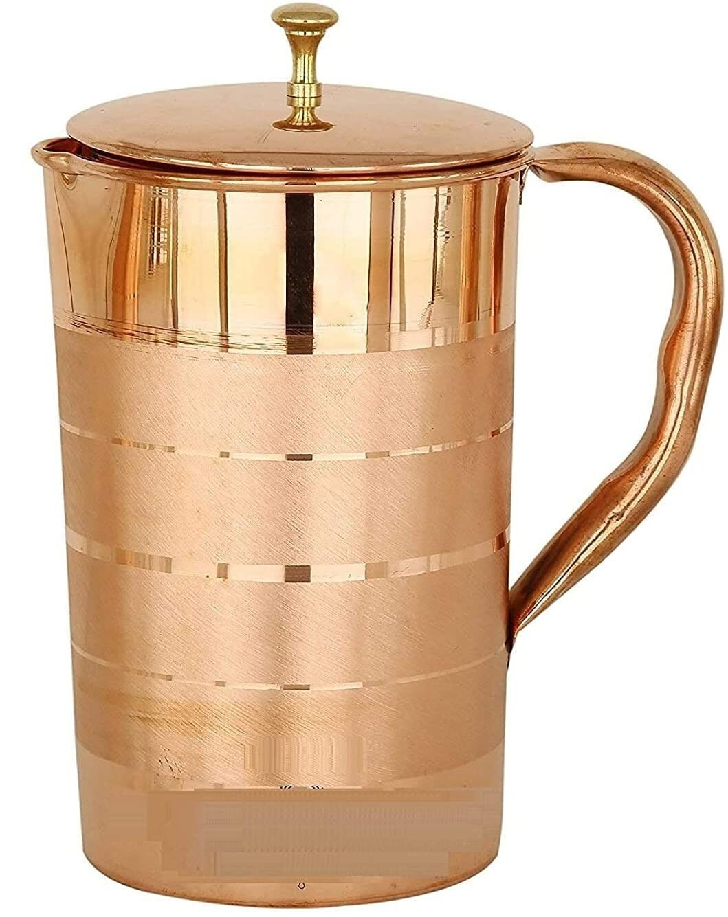 TreegoArt Pure Copper Water Jug Leak Proof Seam Less Silver Touch Jug ...