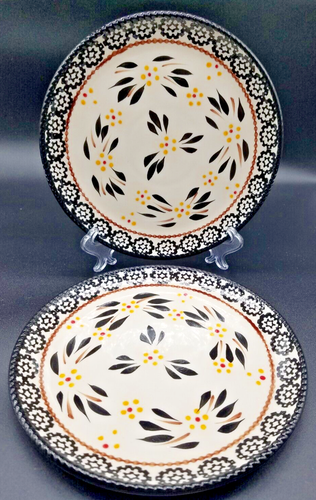 2 Vintage Temptations by Tara Old World Black 8” Salad Plate Good P-O ...