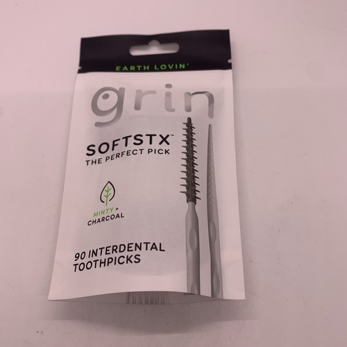 Grin Softstx Interdental Toothpicks 90 Ct Minty Charcoal | eBay