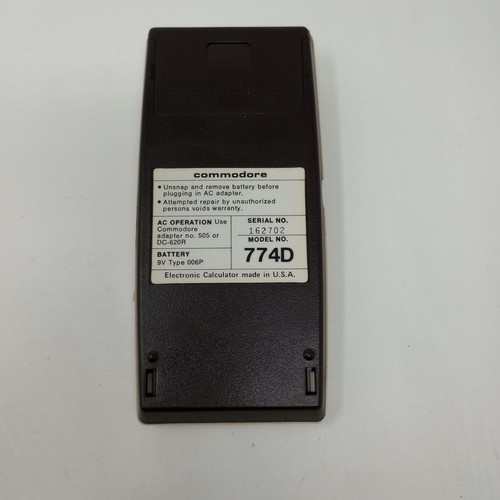 VTG Commodore Electronic Calculator 774D Red LED Made in USA ~ Tested ...