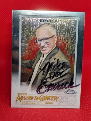 2020 Allen & Ginter Mike Doc Emrick Card #194 Autograph Signed ...