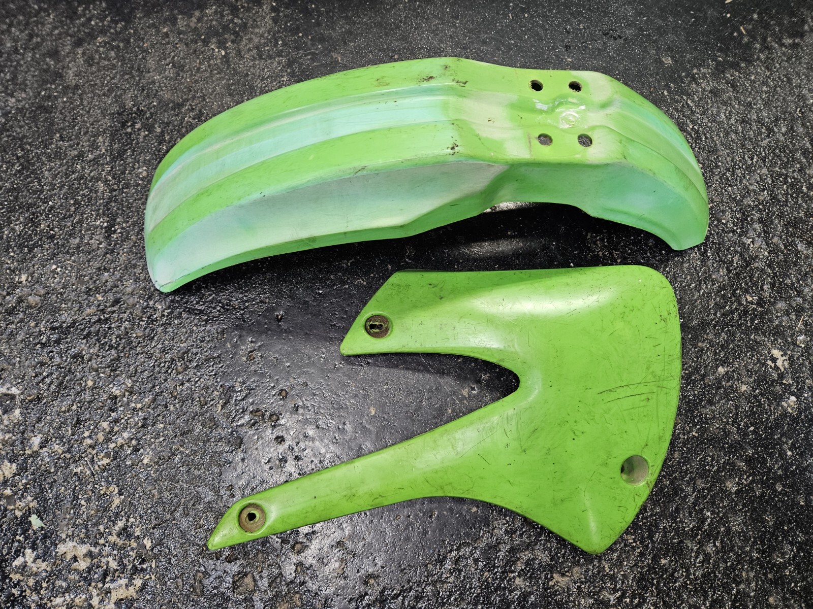 2000 Kawasaki KX80 KX 80 aftermarket ACERBIS FRONT FENDER & RADIATOR ...