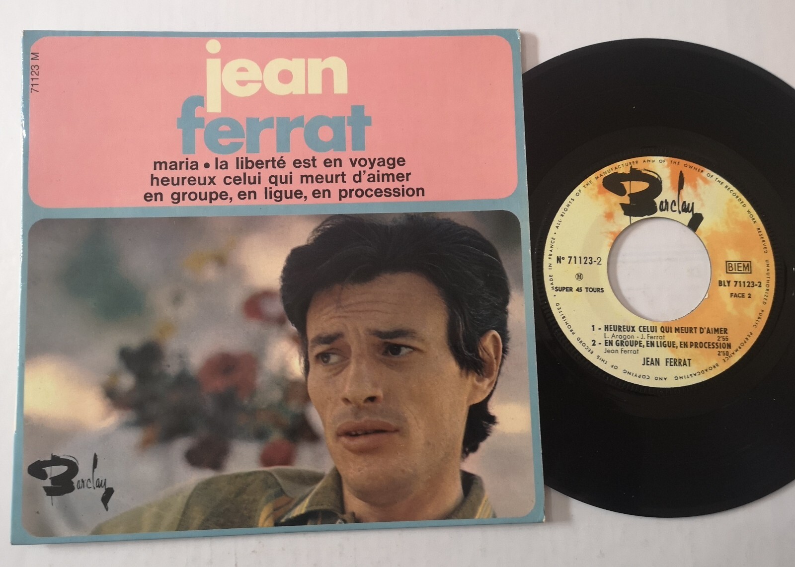 EP 45 tours 7' neuf JEAN FERRAT 71123 maria +3 BARCLAY FRANCE BIEM 1967 ...