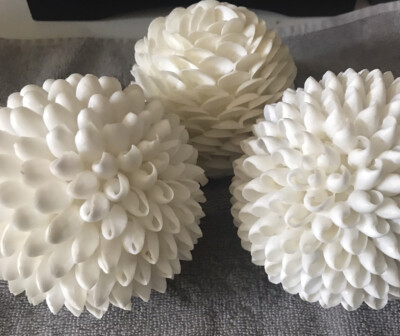 Shell Balls Decoration, Shell Decor, Sea Shell Balls, Handmade Decor ...