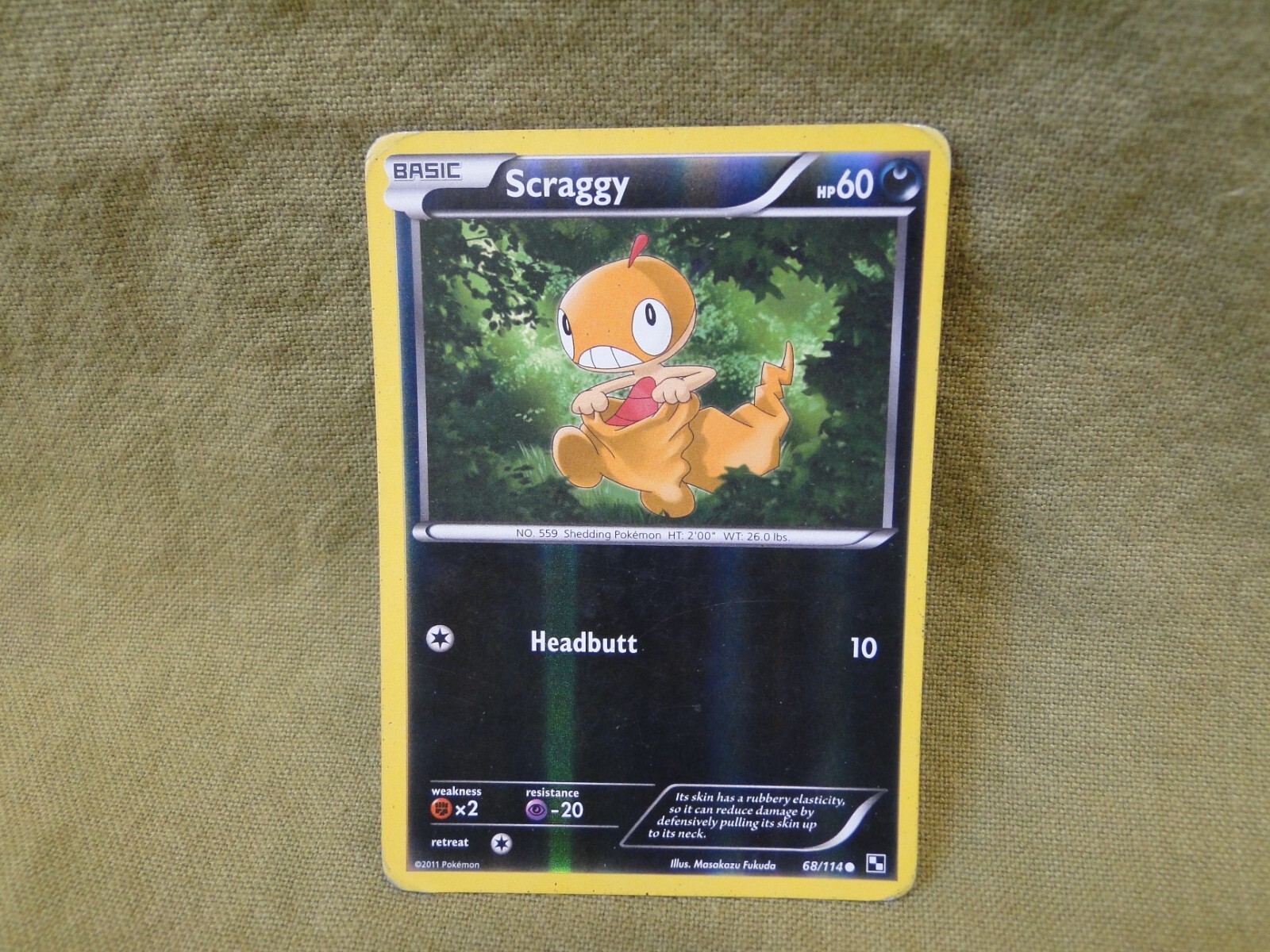 Pokemon Trading Card - Black & White: Scraggy Reverse Holo 68/114 | eBay