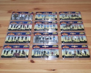 Bachmann 00 Gauge 1:76 Figures Loco Staff Train Crew Passengers ...