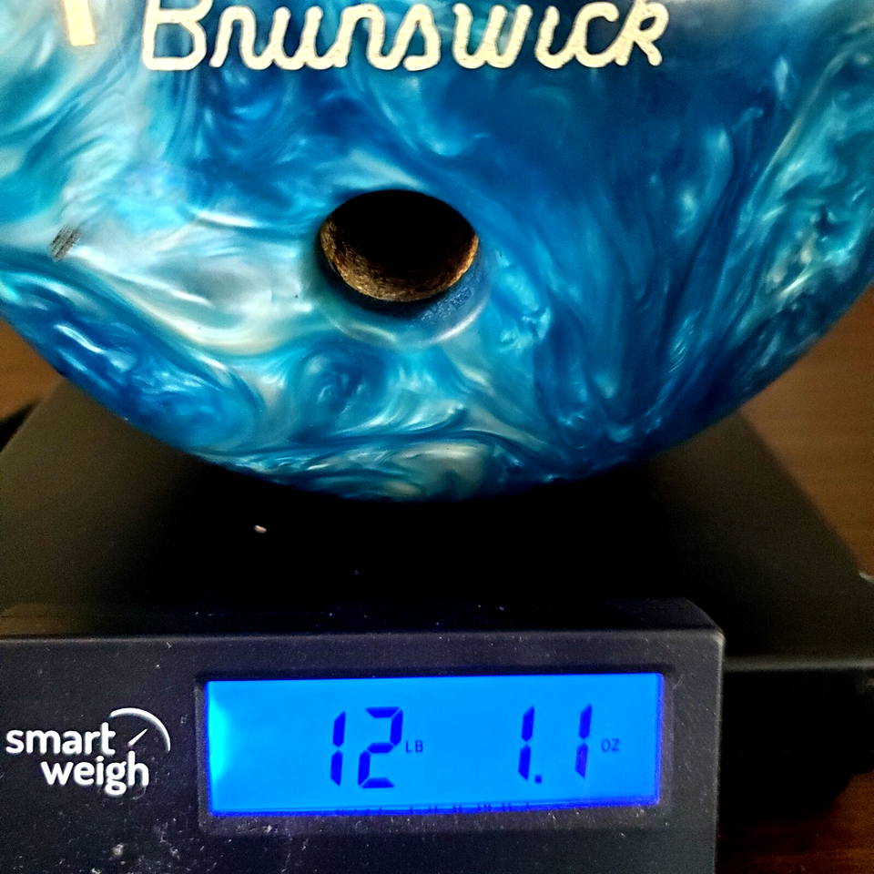 Brunswick Triple Crown Blue Swirl Bowling Ball 12 lb 1 oz ASM0026 Ten ...