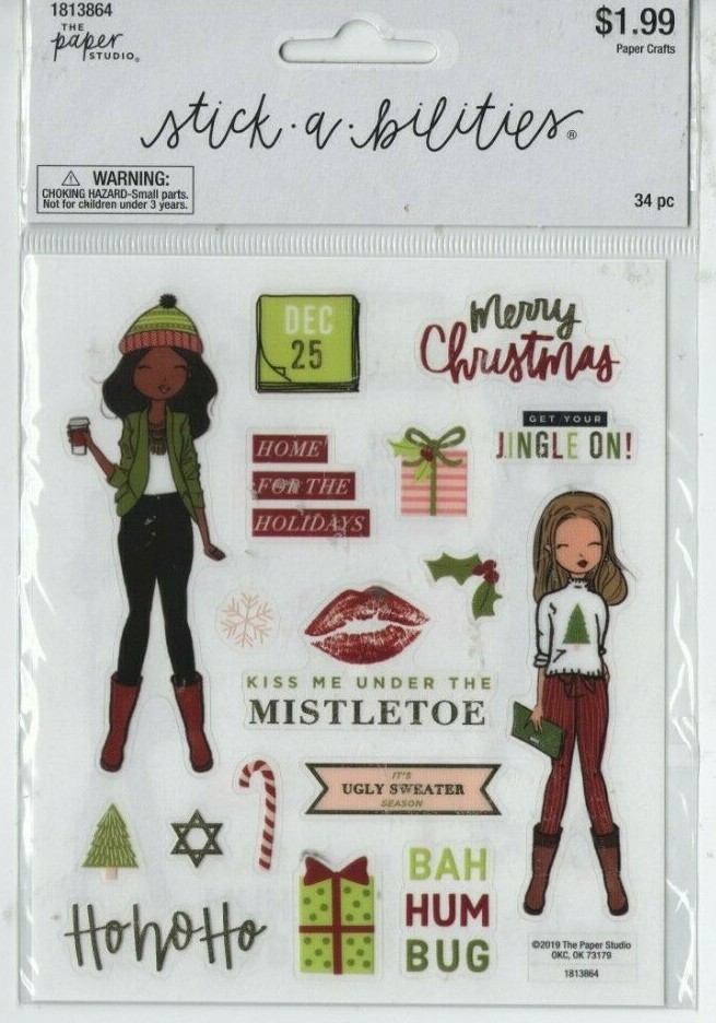 The Paper Studio Stickabilities CHRISTMAS Themed Stickers~U Choose ...