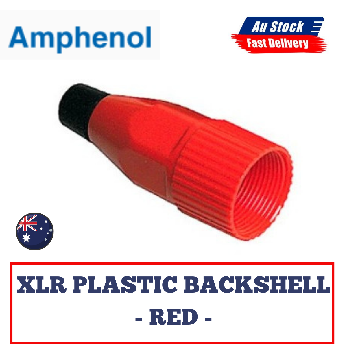 XLR PLASTIC BACKSHELL RED COLOUR AMPHENOL | eBay Australia