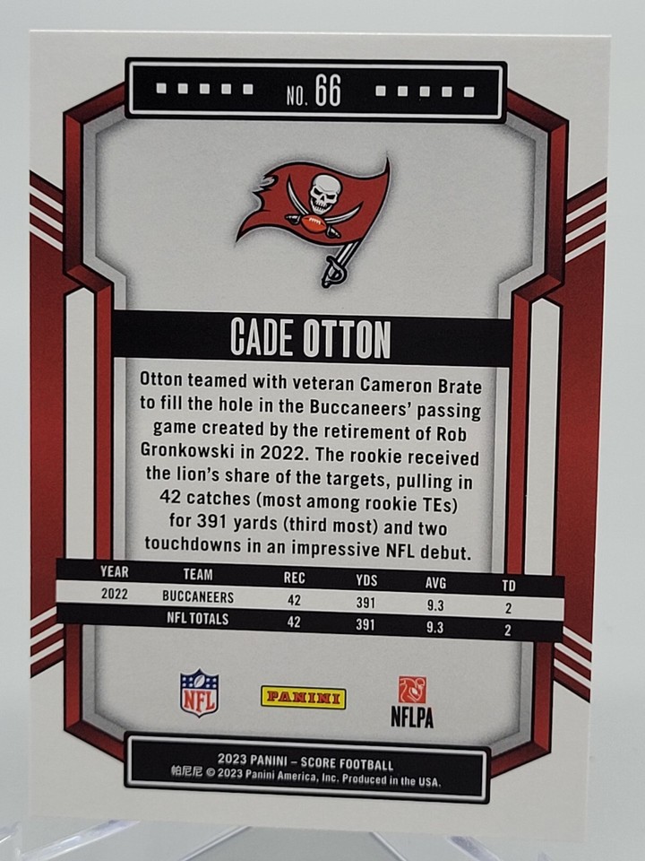 2023 PANINI SCORE CADE OTTON BASE FOOTBALL CARD TAMPA BAY BUCCANEERS ...
