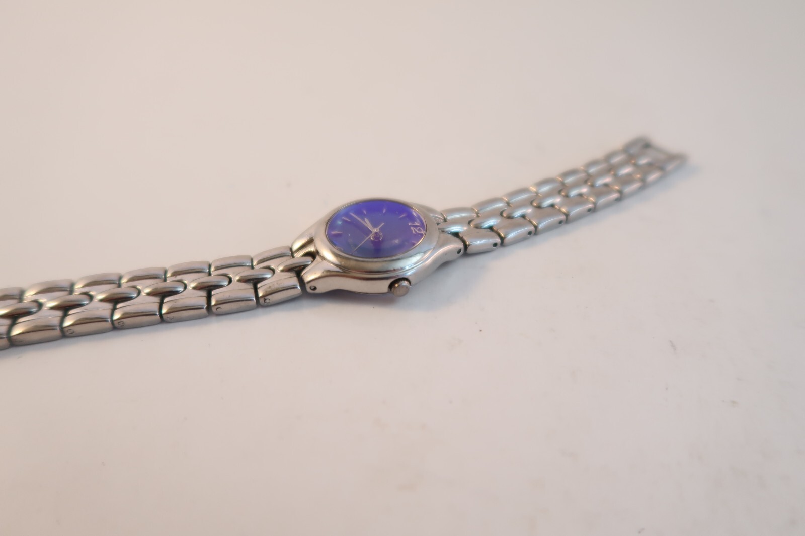 Silver Band Blue Face Quartz Japan Movement Women's Watch 57561 C12-03 ...