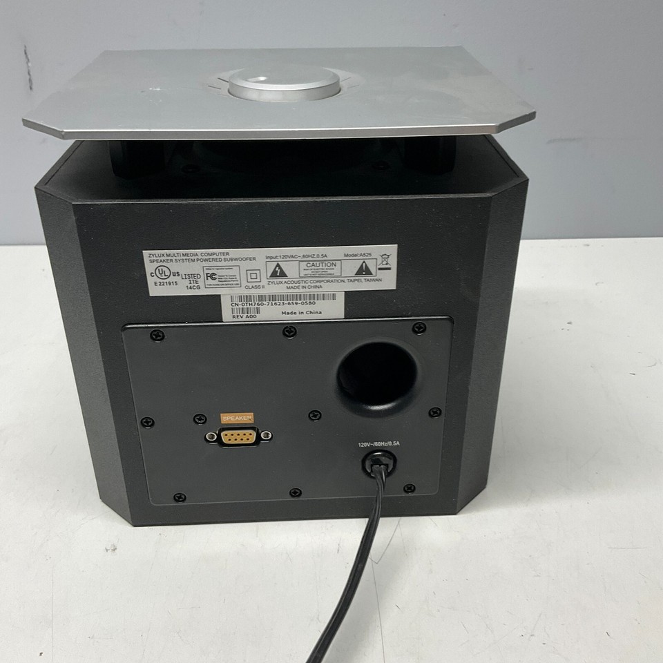 DELL Zylux Multimedia Computer Speaker System Powered Subwoofer Model ...