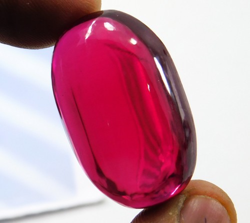 Natural 89.30 Ct Awesome Red Ruby "Certified" Oval Cabochon Loose ...