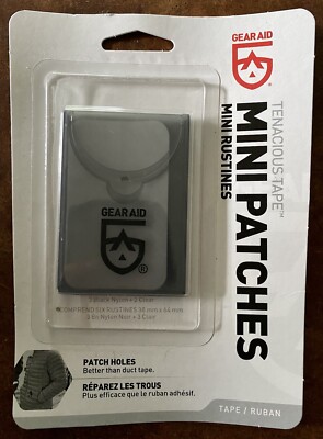 Gear Aid Tenacious Tape Mini Patches Black & Clear 1.5"x 2.5" Nylon ...