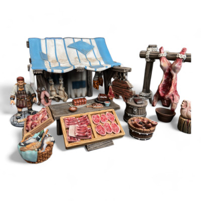 28mm Butcher's Market Dungeons & Dragons DnD D&D Monster Village Stall ...