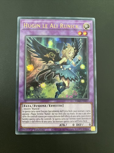 Yu-Gi-Oh! Ultra Rare 1ed Tama-it037 Hugin The Wings Runik Fata Fusion ...