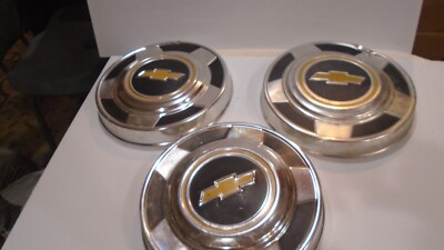 3 VINTAGE CHEVY DOG DISH HUBCAPS | eBay