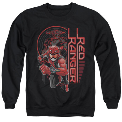 Power Rangers Sweatshirt Red Ranger Black Pullover | eBay