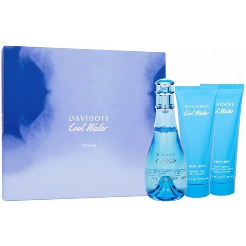Cool Water by Davidoff 3.4 oz EDT + 2.5 oz Sh/Gel & B/Lotion Women's ...